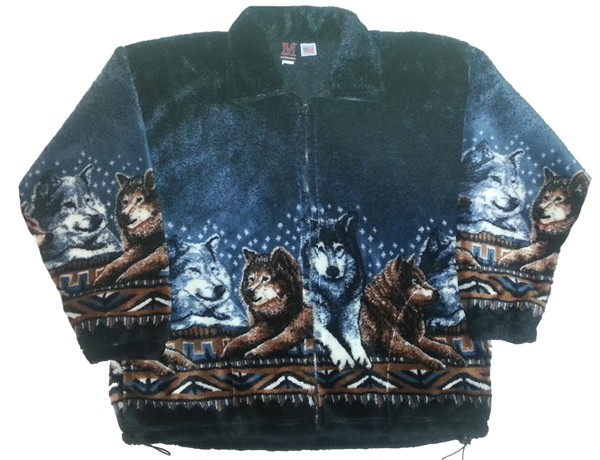 Wolf Pack Jacket, Wolf Fleece Jacket, Animal Print Jacket, Mazmania ...
